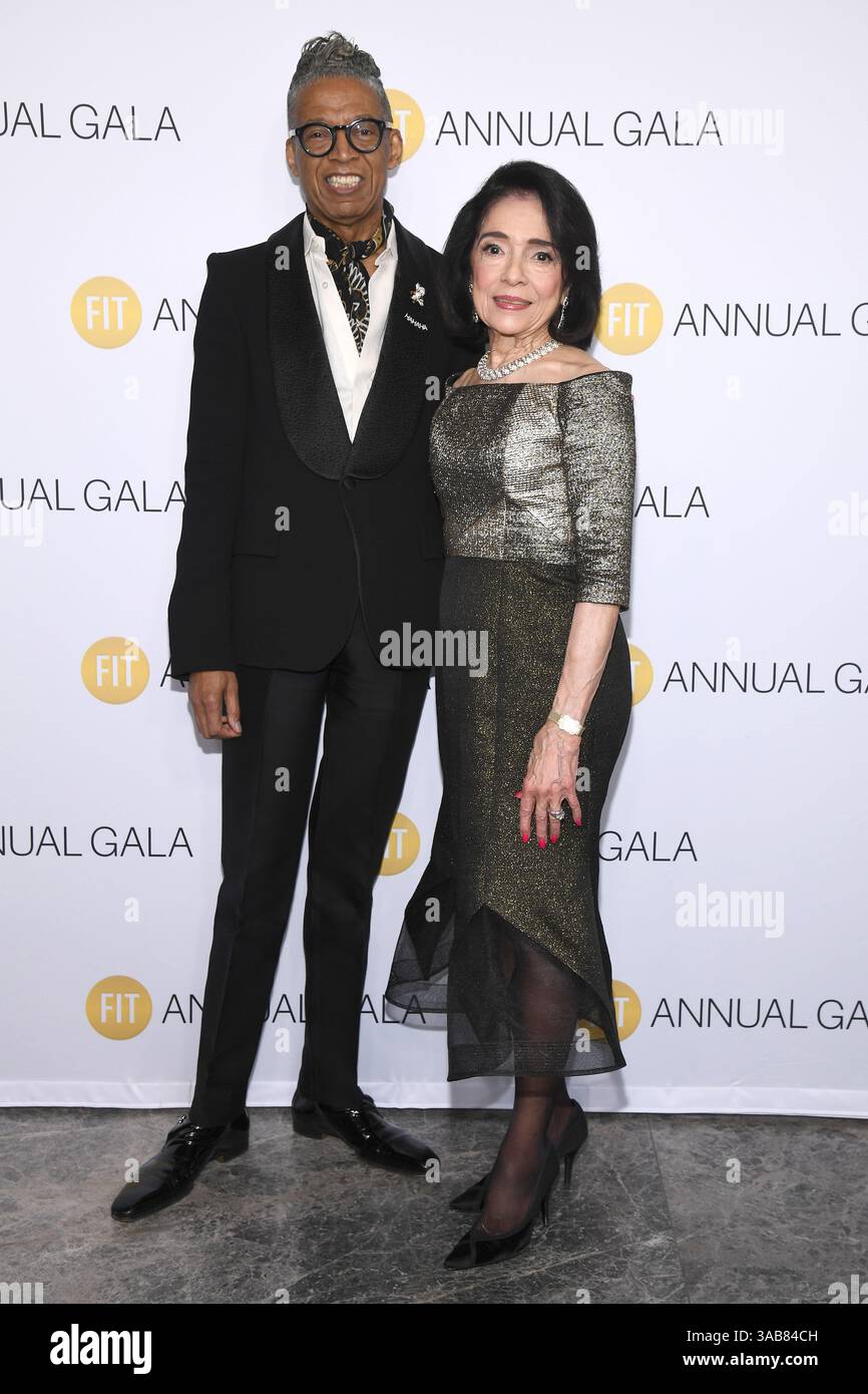 New York, USA. 01st Apr, 2025. (L-R) B Michael and Dr. Joyce F. Brown attend FIT's 2025 Annual ...