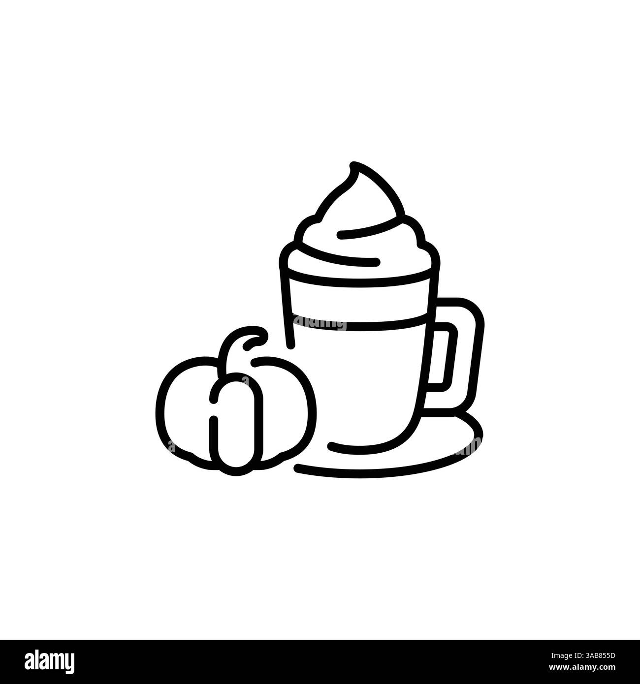 Frothy latte coffee Stock Vector Images - Alamy