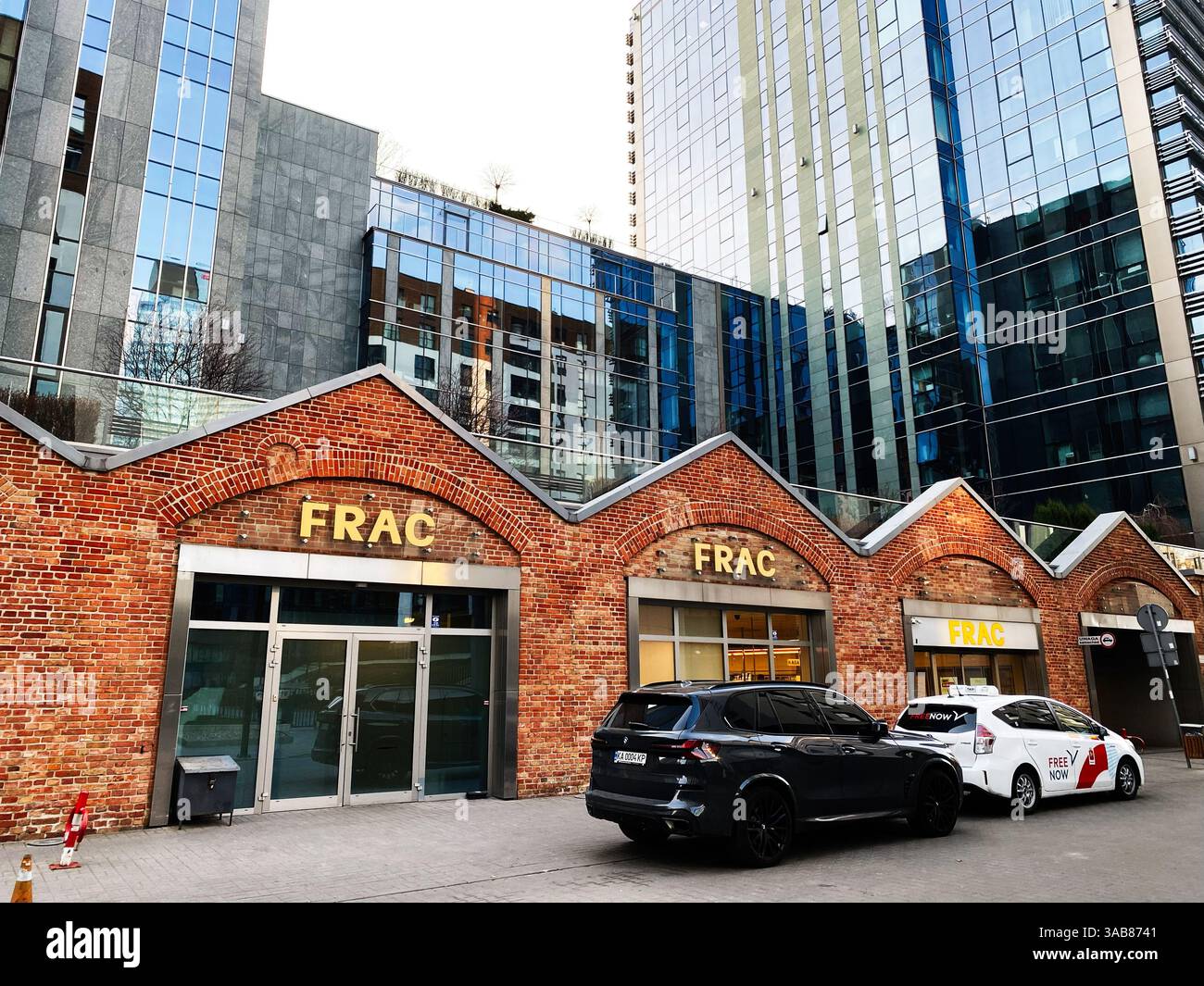 Warsaw, Poland - March 22, 2025: A distinctive brick building marked ...