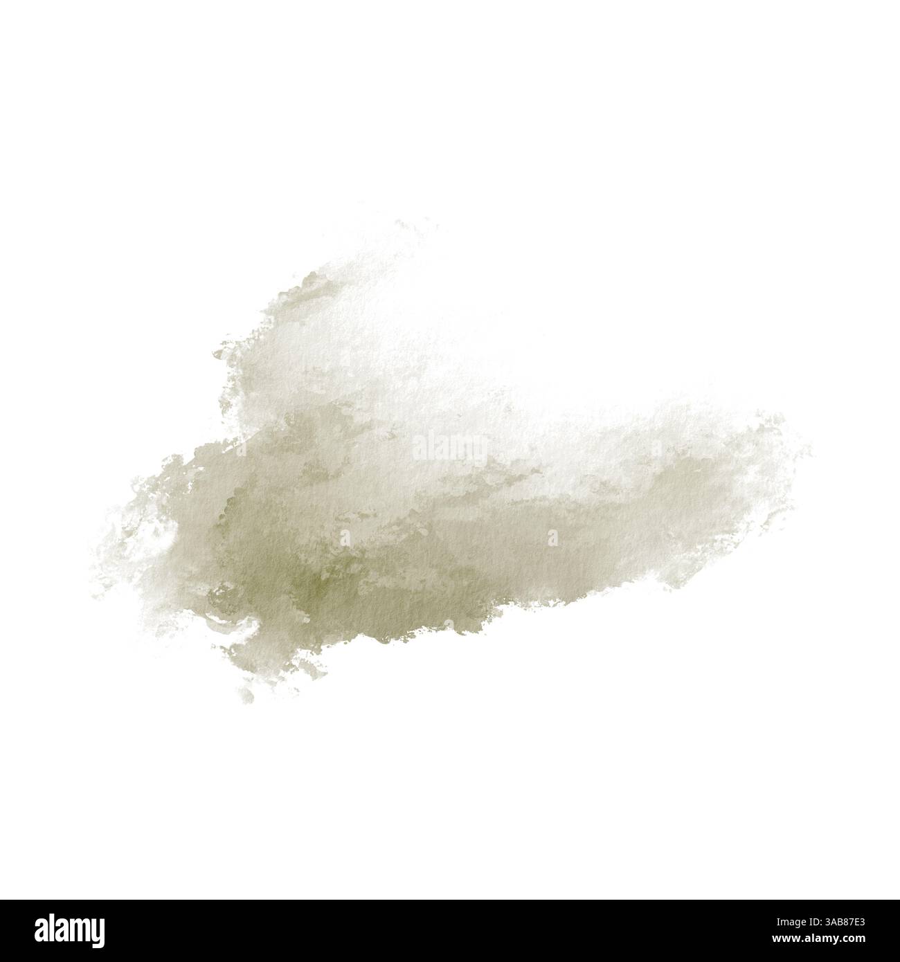 Abstract watercolor dirty green color spot on transparent background in ...