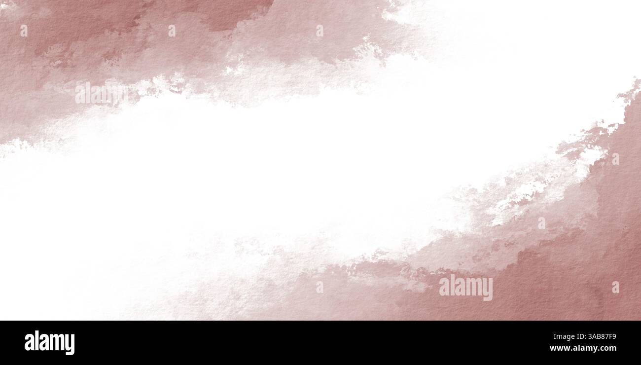 Abstract watercolor dusty pink color spots vignette on transparent ...