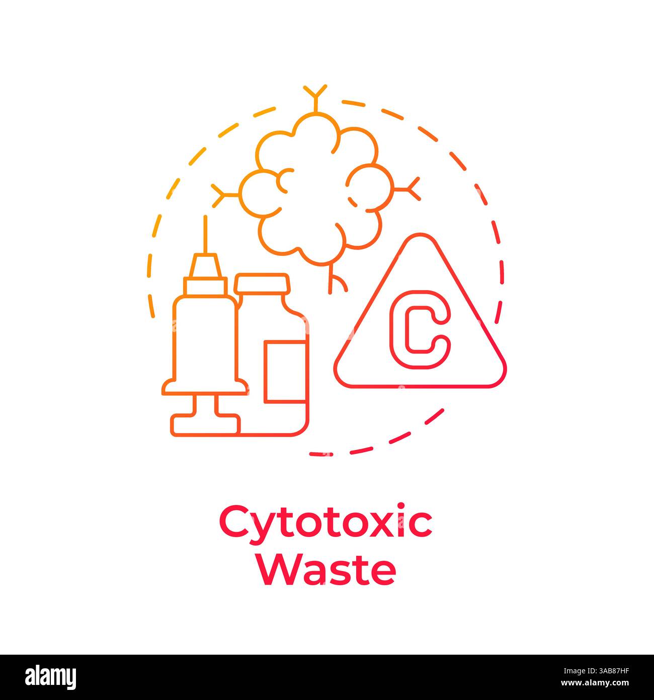 Cytotoxic waste red gradient concept icon Stock Vector Image & Art - Alamy