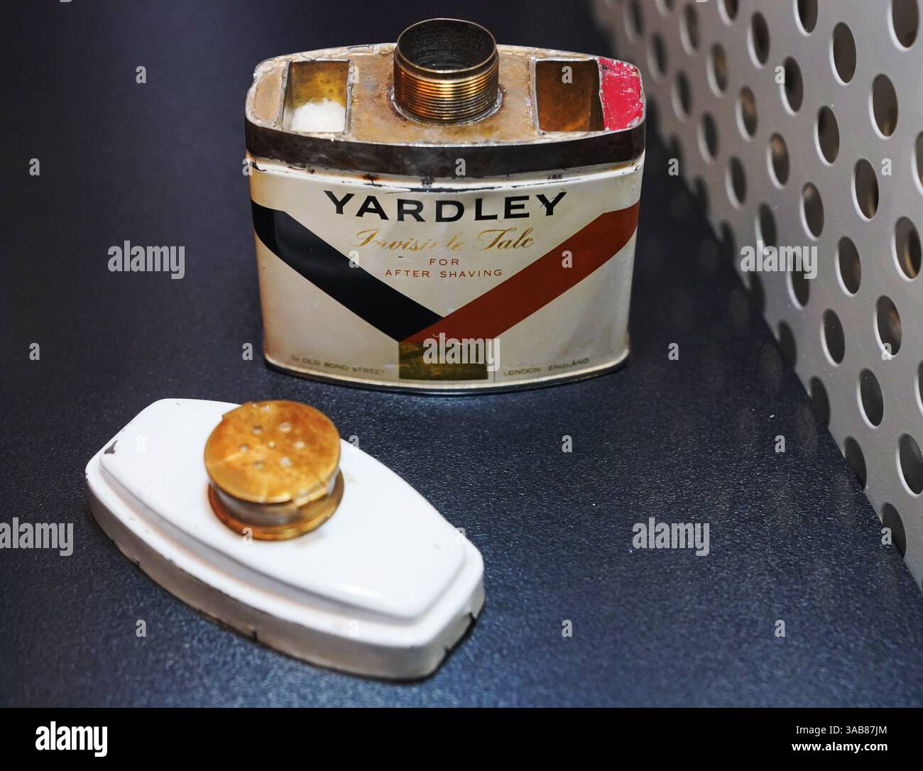 A Yardley talcum powder tin from 1960 used by one of the Portland spies ...