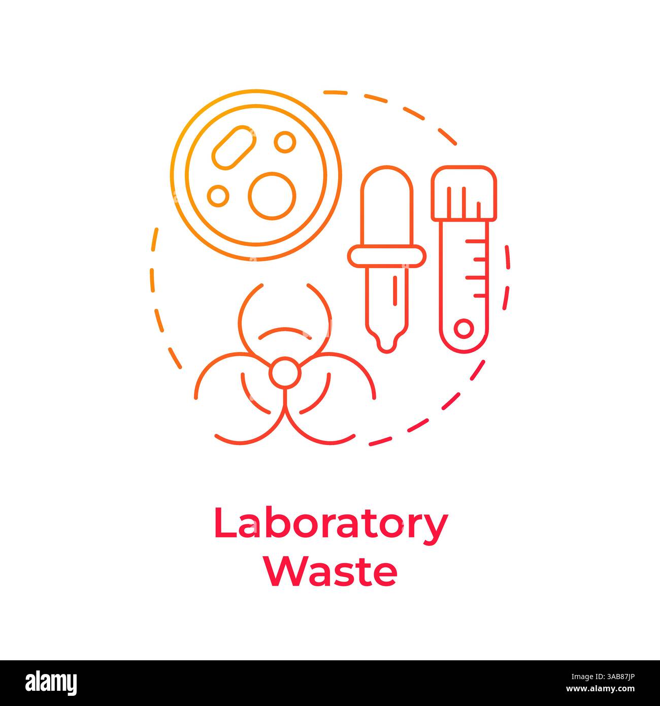 Laboratory waste red gradient concept icon Stock Vector Image & Art - Alamy