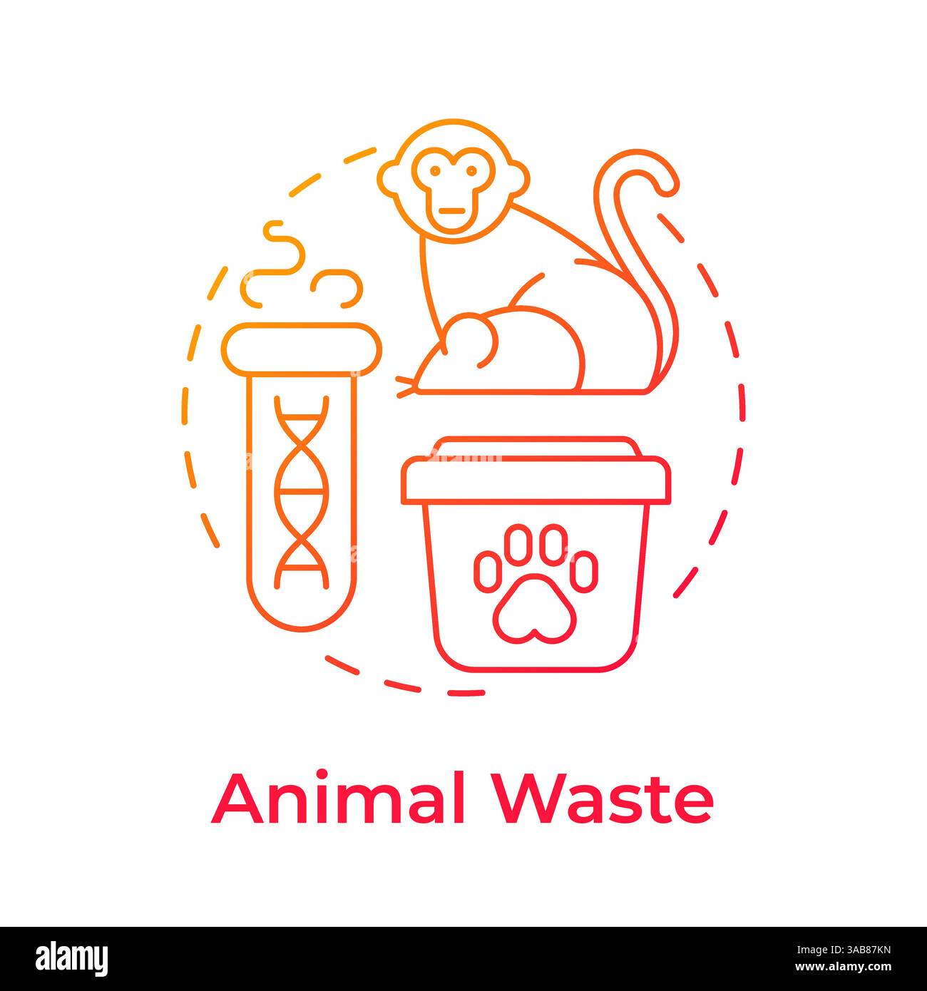Animal waste red gradient concept icon Stock Vector Image & Art - Alamy