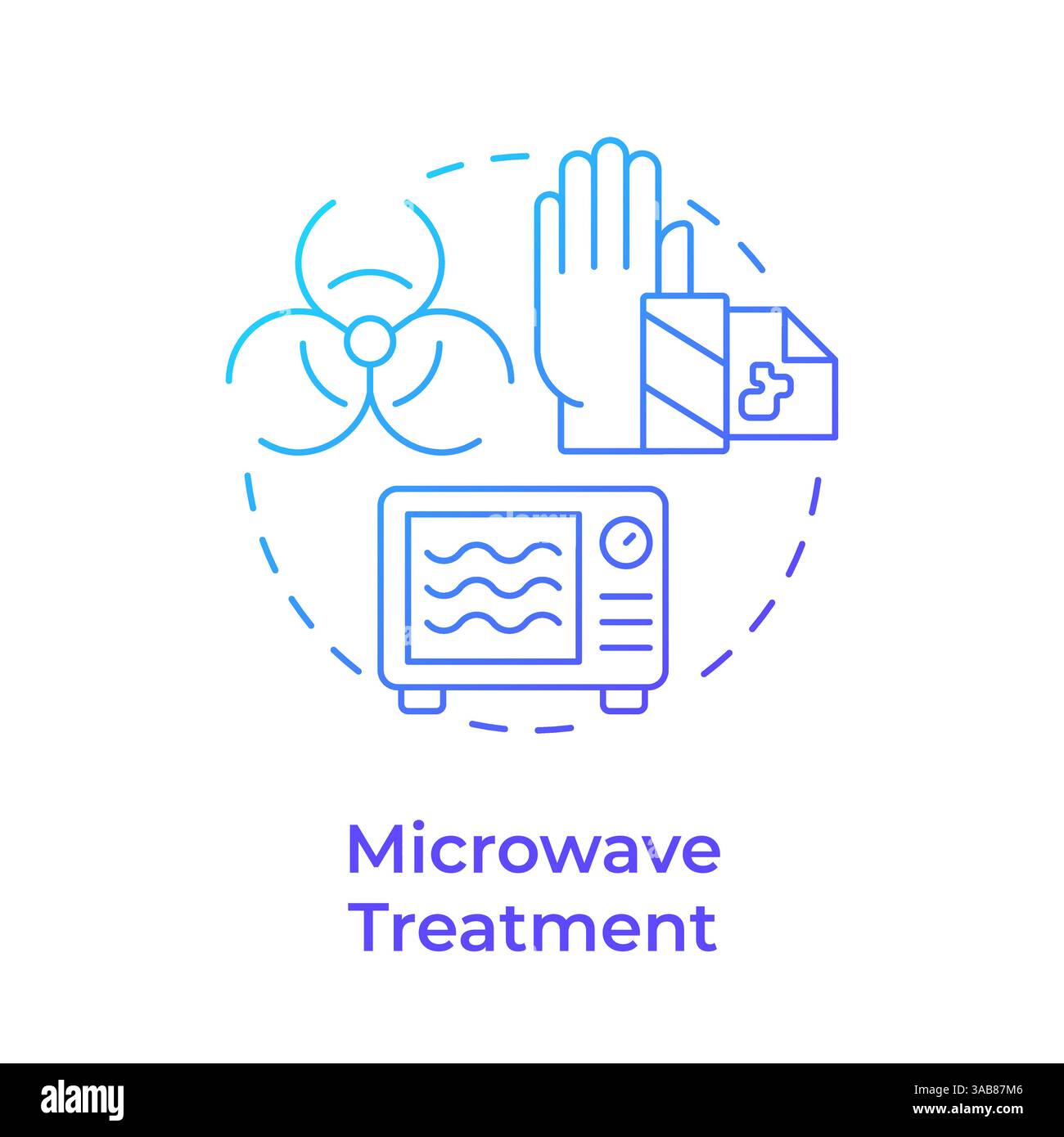 Microwave treatment blue gradient concept icon Stock Vector Image & Art ...