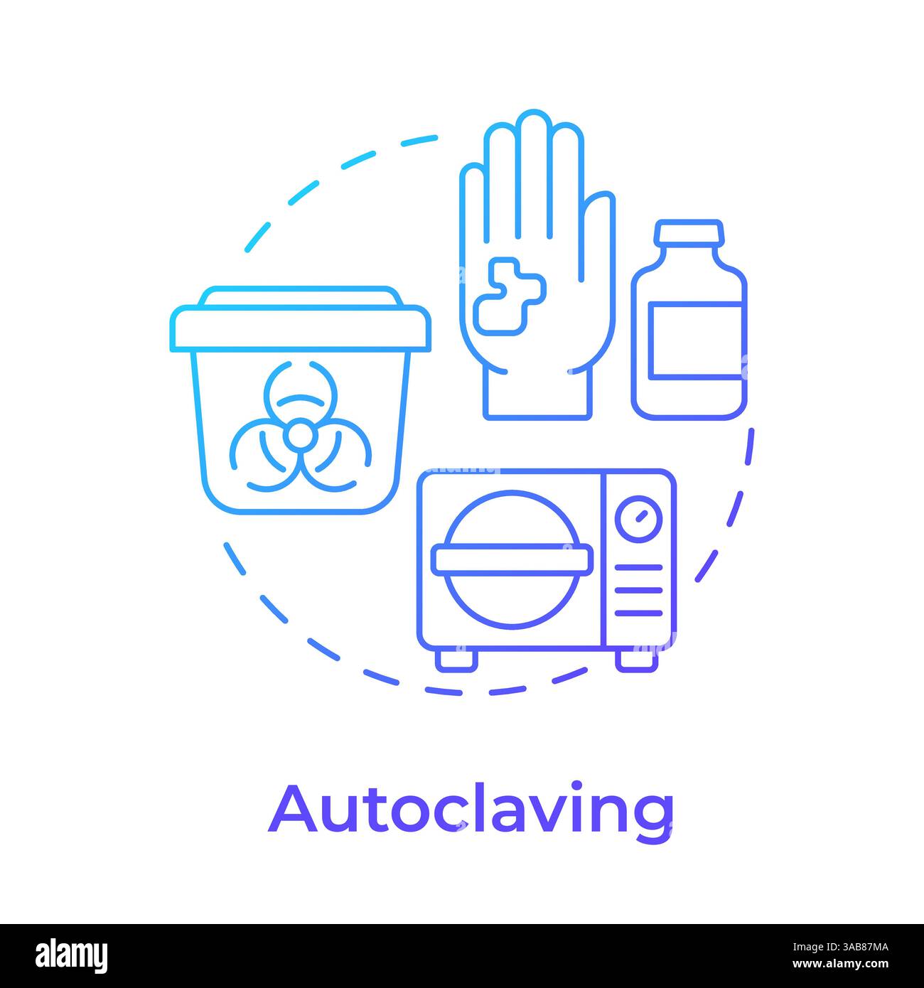 Autoclaving blue gradient concept icon Stock Vector Image & Art - Alamy