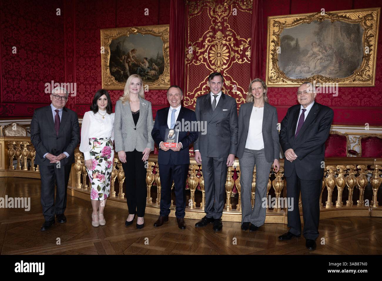 The Hugues Capet Prize jury, Jean Sévillia, Virginie Girod, HSH ...
