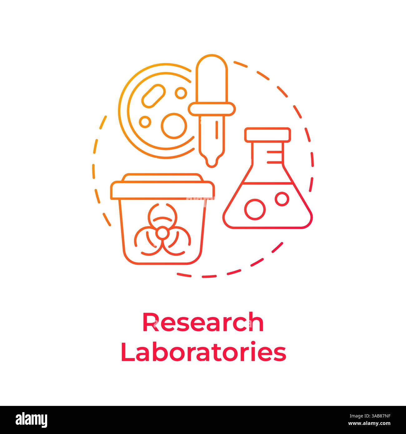 Research laboratories red gradient concept icon Stock Vector Image & Art - Alamy