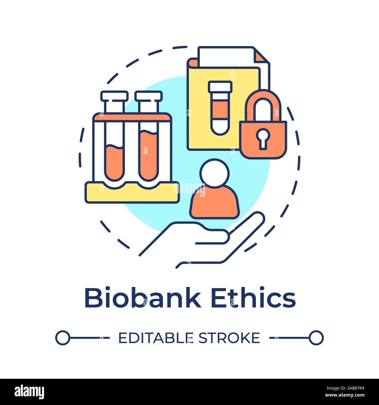 Biobank ethics multi color concept icon Stock Vector Image & Art - Alamy