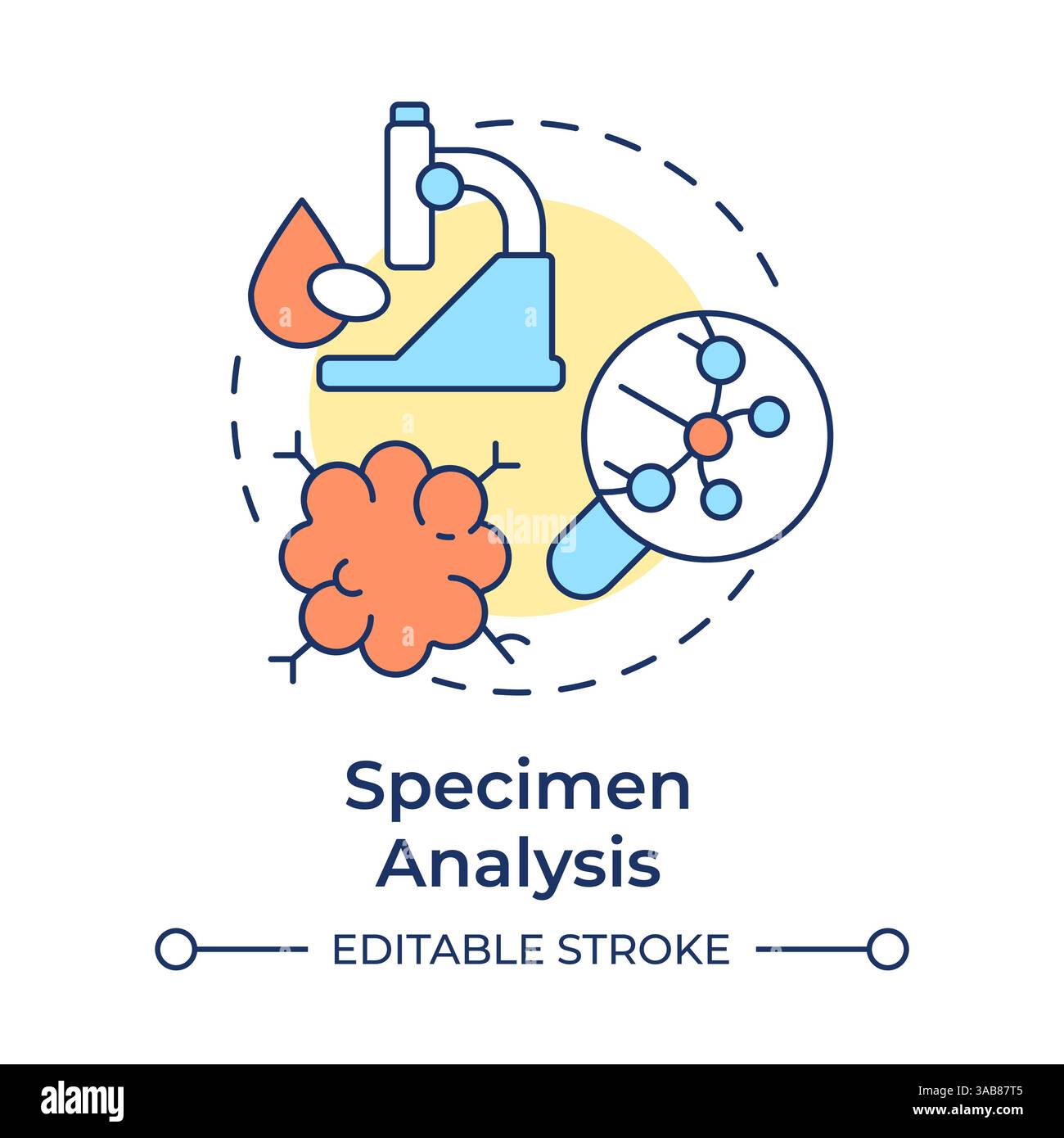 Specimen analysis multi color concept icon Stock Vector Image & Art - Alamy