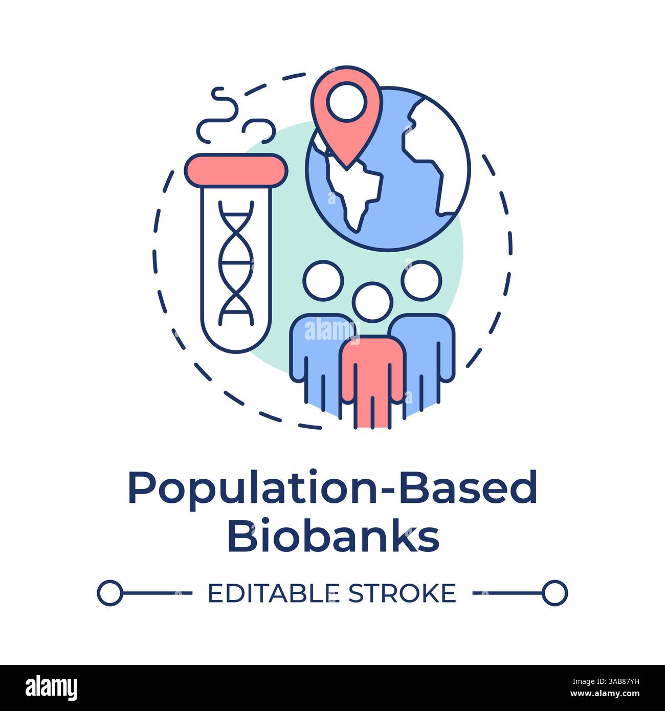 Population based biobanks multi color concept icon Stock Vector Image ...