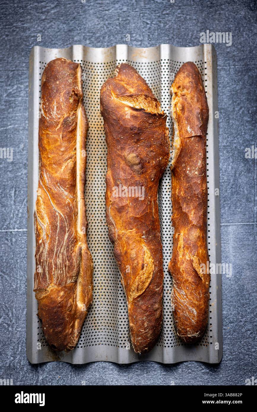 Freshly Baked Traditional French Baguettes – Homemade Artisan Bread ...