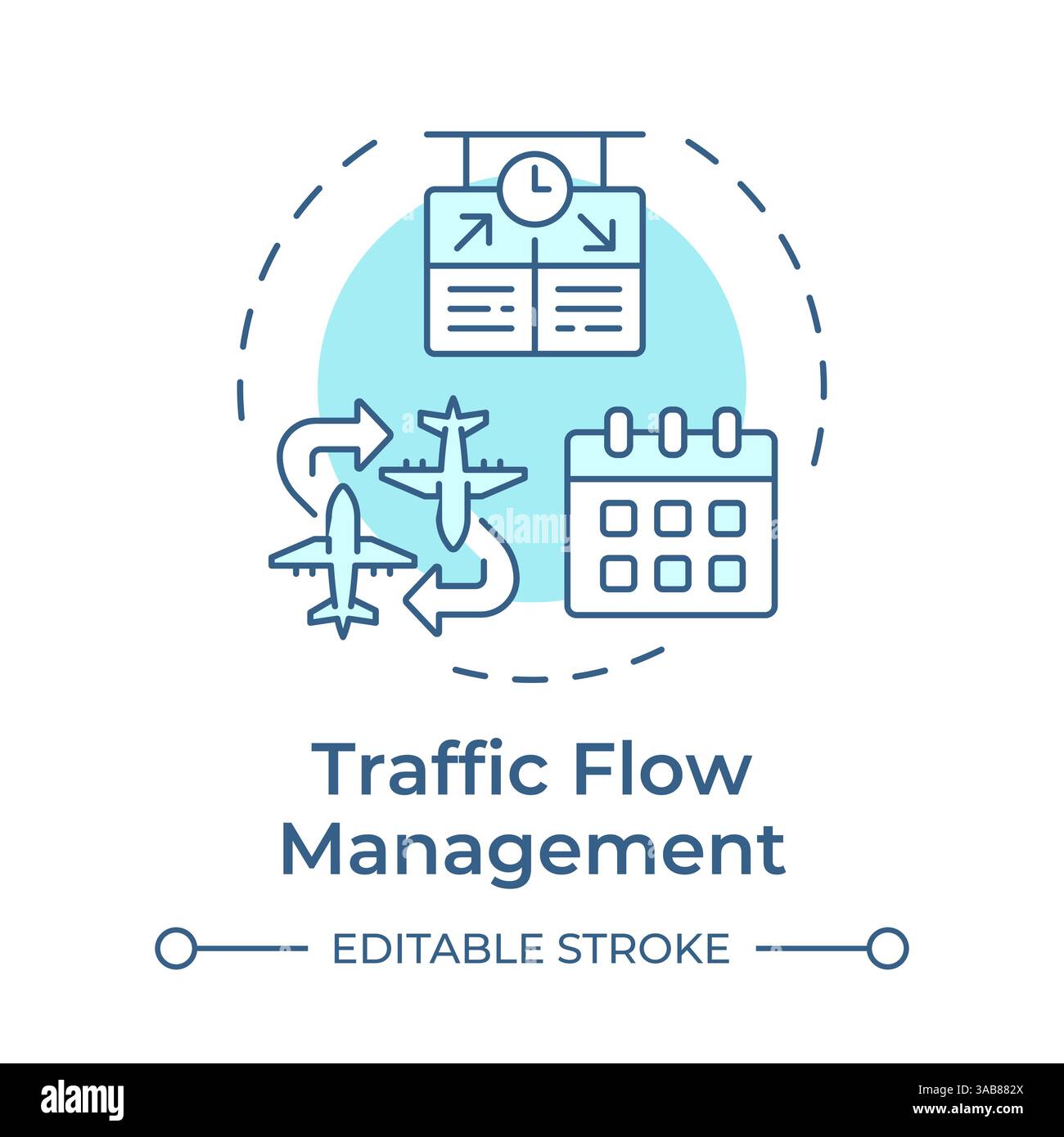 Traffic flow management soft blue concept icon Stock Vector Image & Art ...