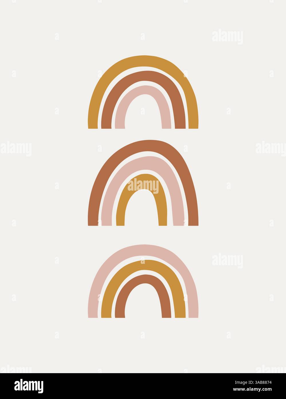 Boho shape illustration set hi-res stock photography and images - Alamy