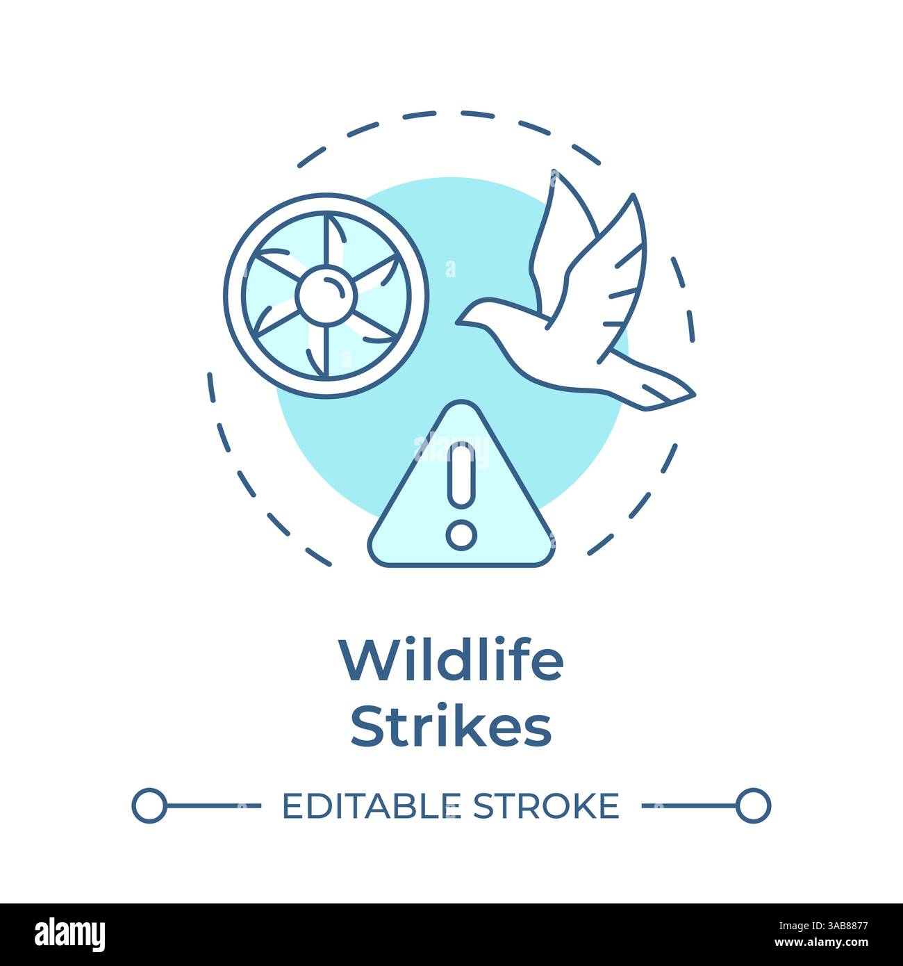 Wildlife strikes soft blue concept icon Stock Vector Image & Art - Alamy