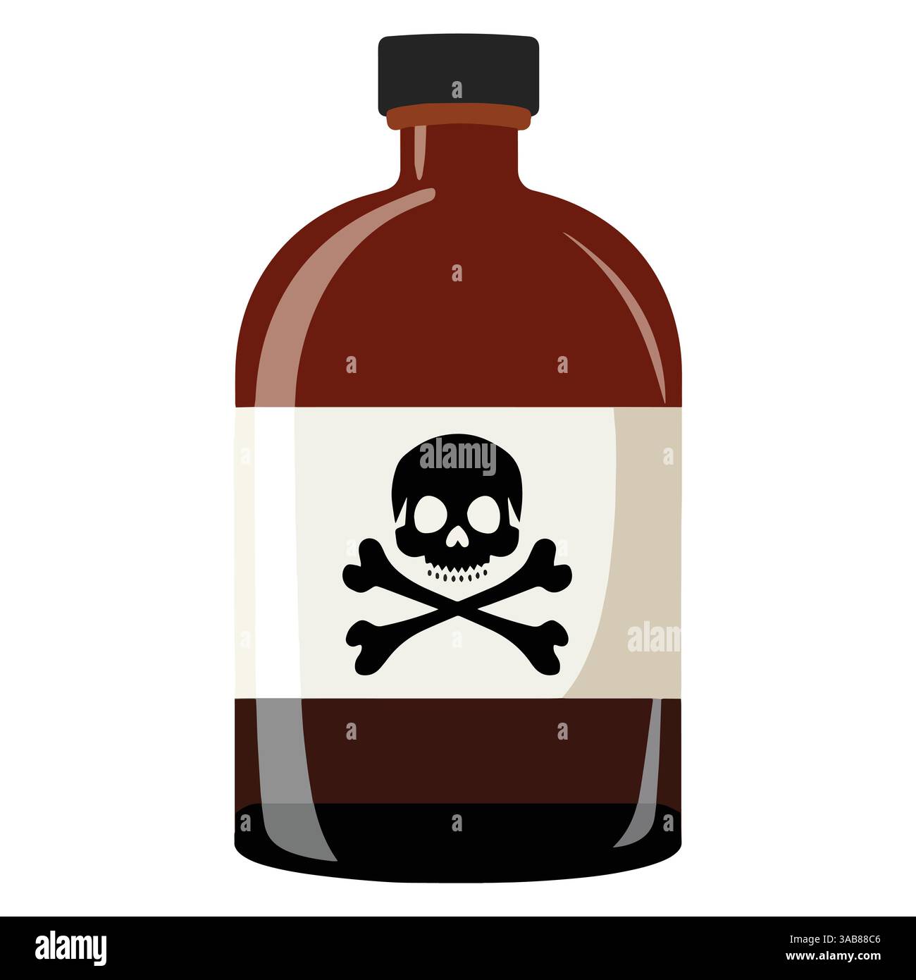 2D icon of a poison bottle. Simple and clean vector illustration ...