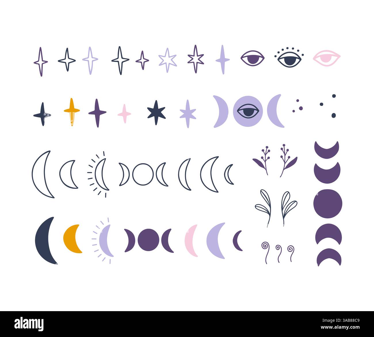 Boho celestial vector symbol collection Stock Vector Image & Art - Alamy