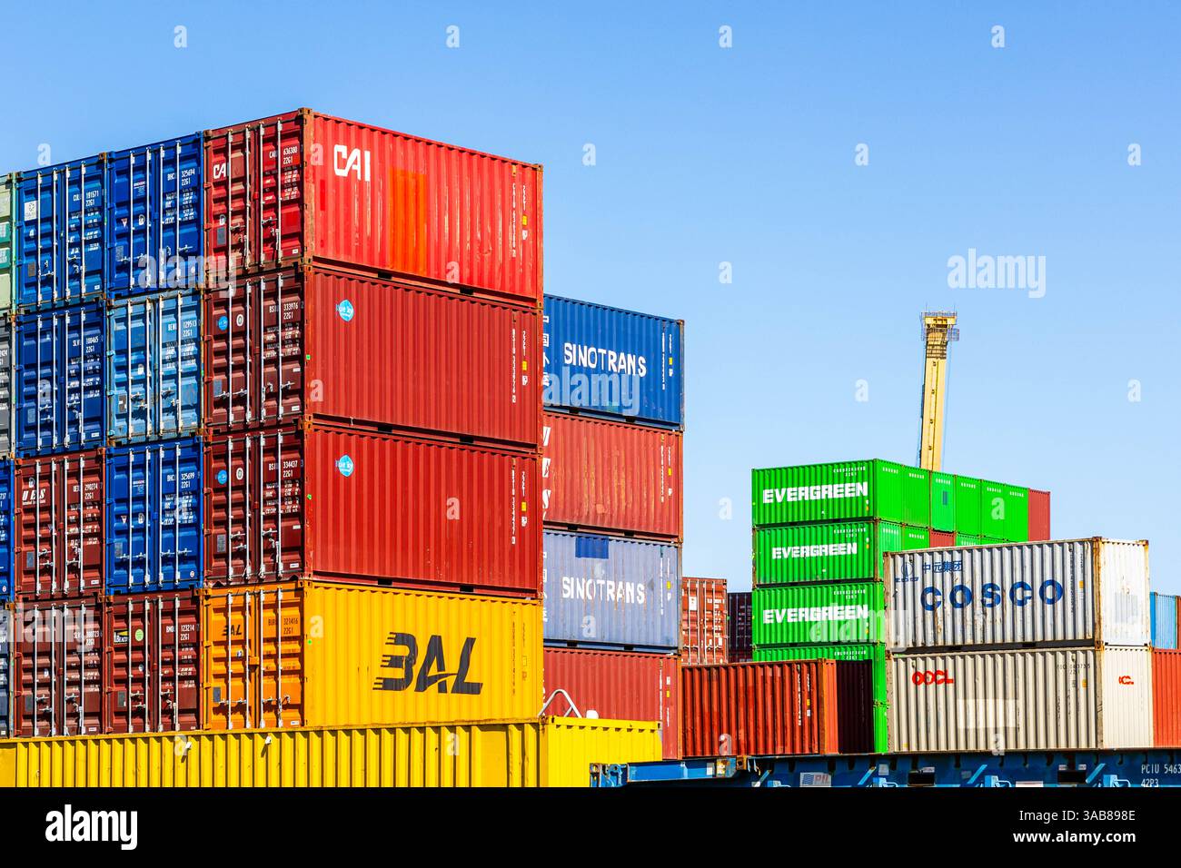 Sydney, Australia. 02nd Apr, 2025. Shipping containers are seen at Port ...