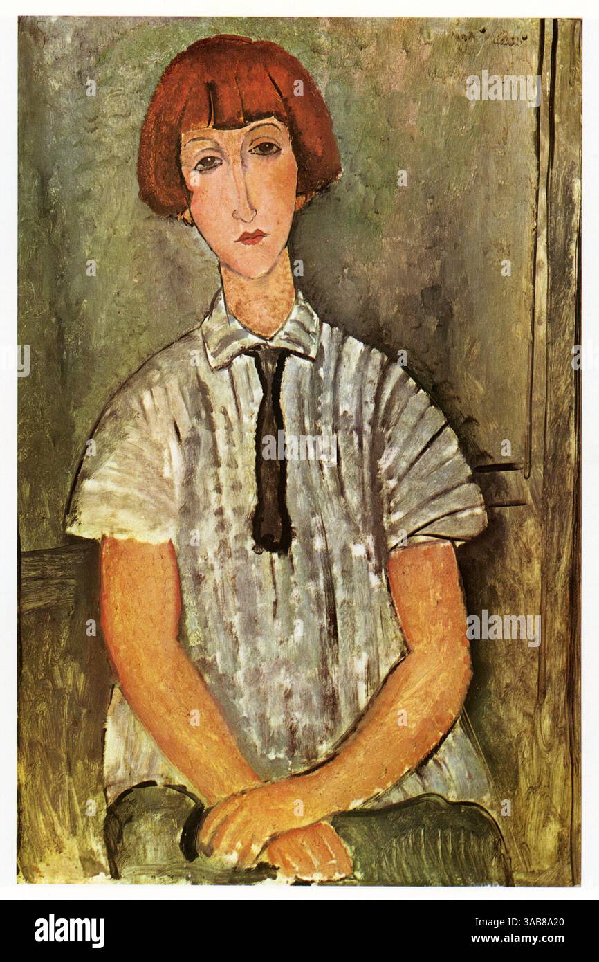 Amedeo Modigliani. JEUNE FILLE AU CORSAGE RAYÉ Stock Photo - Alamy
