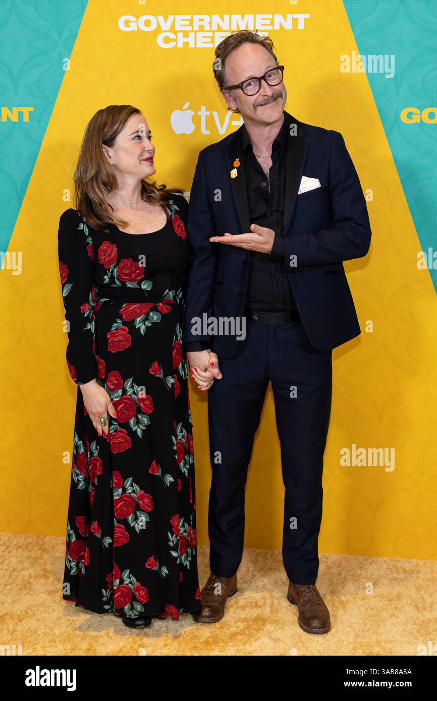 Los Angeles, USA. 01st Apr, 2025. Marguerite Moreau and Christopher ...