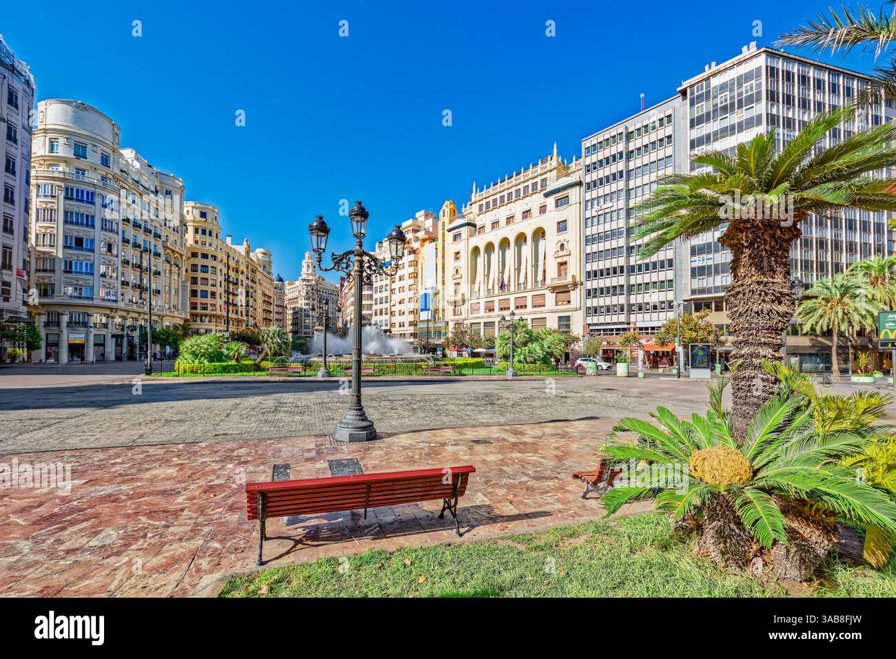 Valencia. Modernisme Plaza of the City Hall . Spain Stock Photo - Alamy