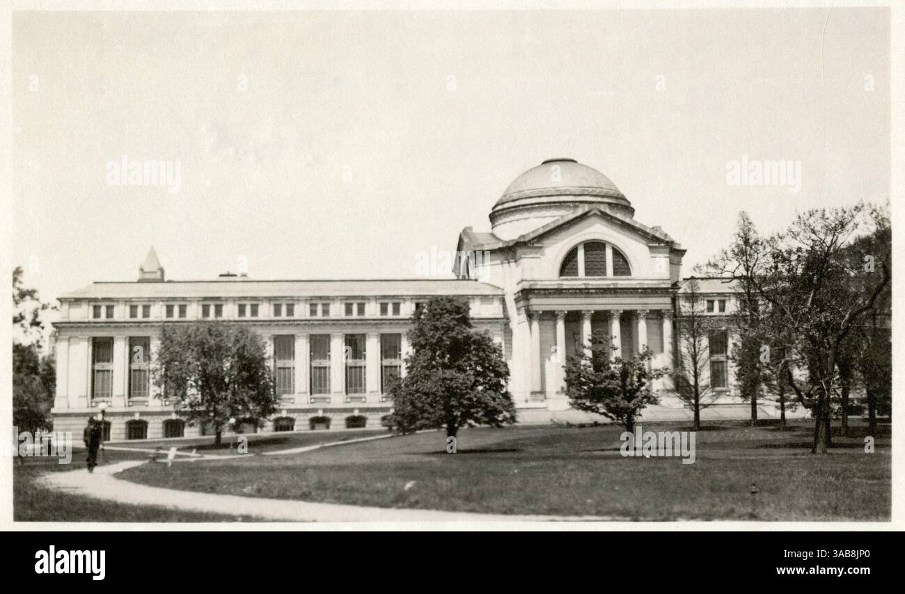 Historical black and white photograph of the exterior of the National ...