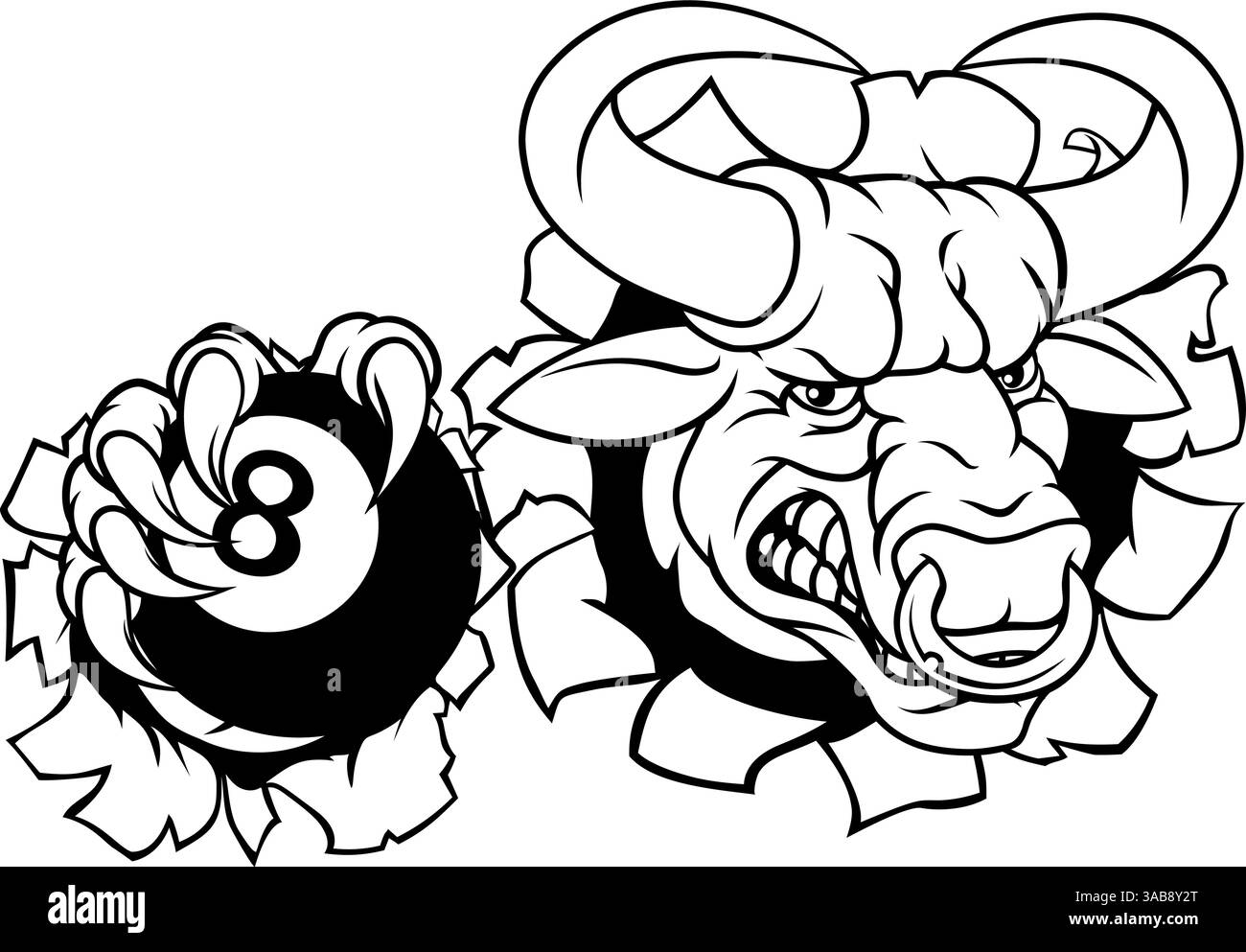 Black bull ring through nose Stock Vector Images - Alamy