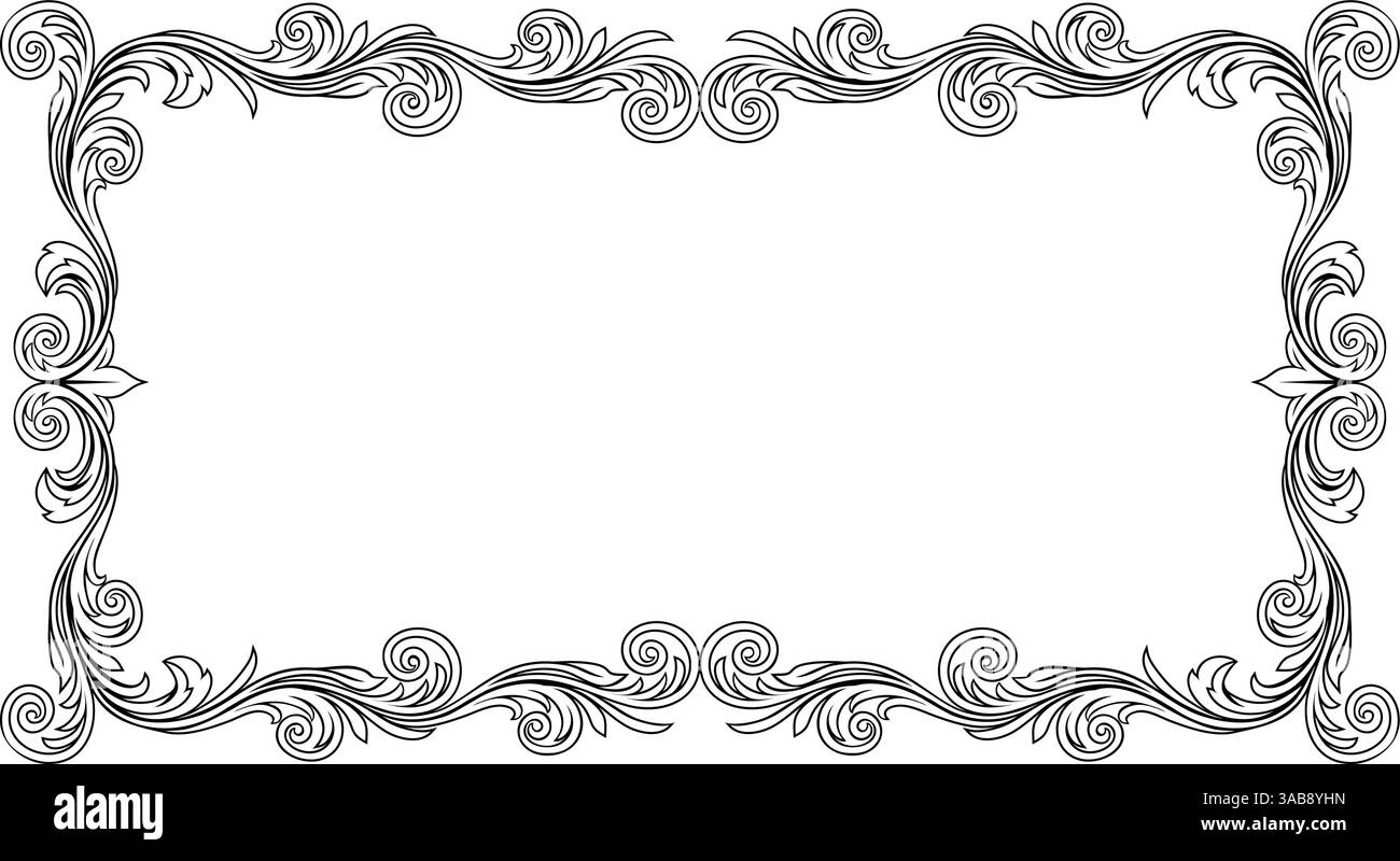 Filigree Heraldic Crest Motif Floral Pattern Frame Stock Vector Image ...