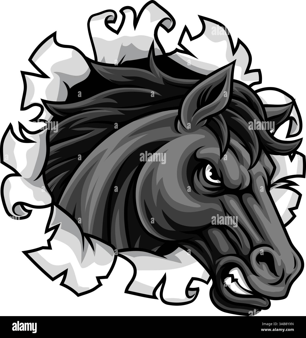 Horse Mustang Stallion Bronco Sports Team Mascot Stock Vector Image ...