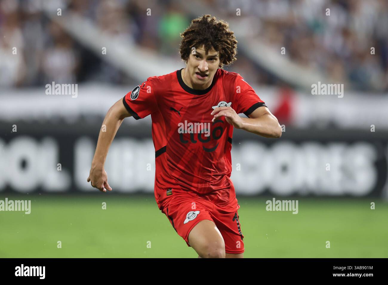 Lima, Peru. 01st Apr, 2025. Ivan Franco of Libertad during the CONMEBOL ...