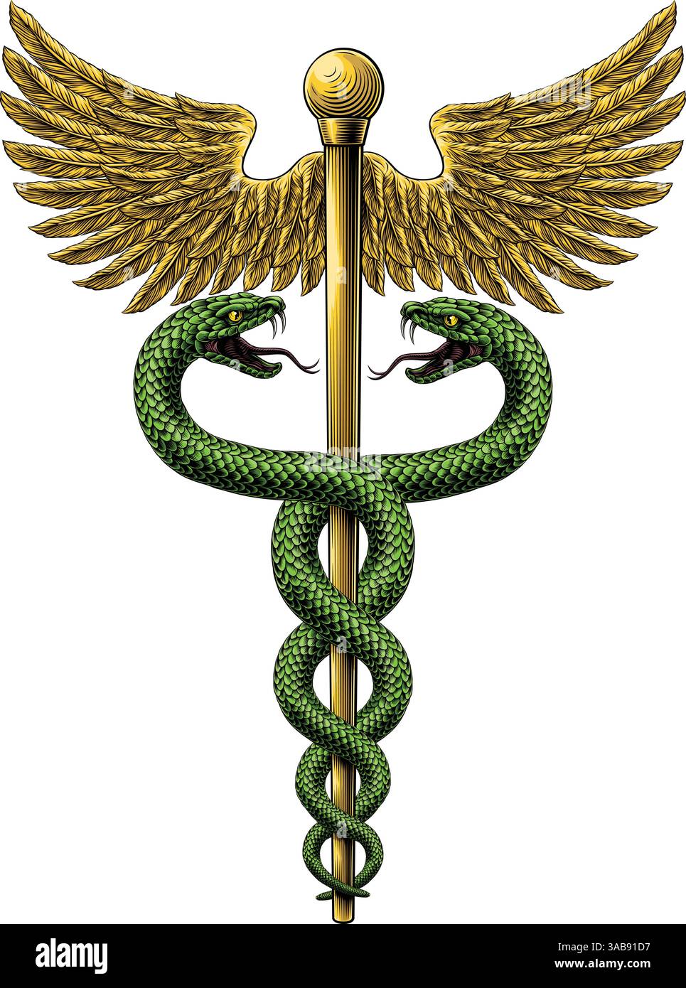 Caduceus Medical Asclepius Rod Doctor Symbol Icon Stock Vector Image ...