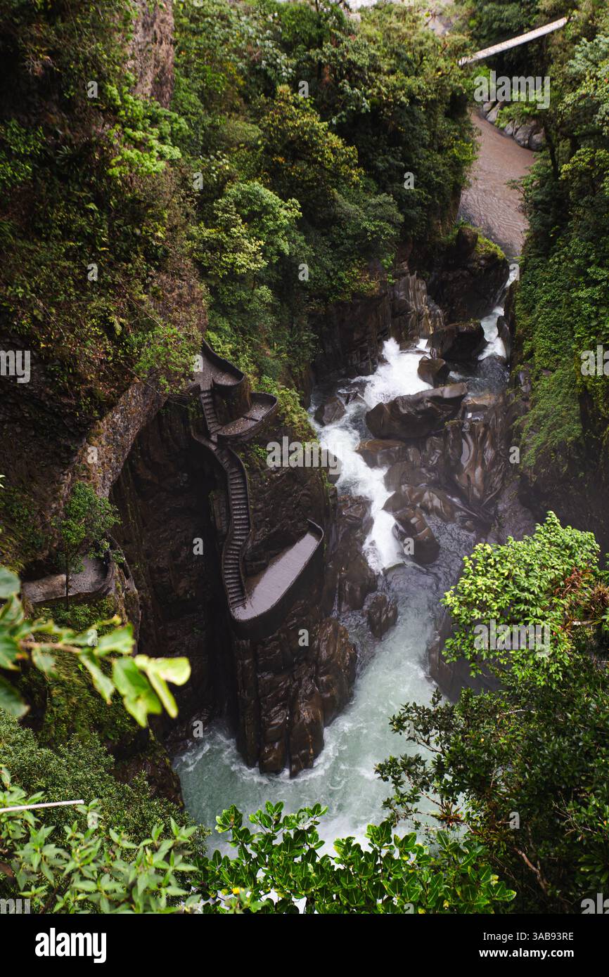 Spectacular view of a cascading waterfall surrounded by lush greenery ...