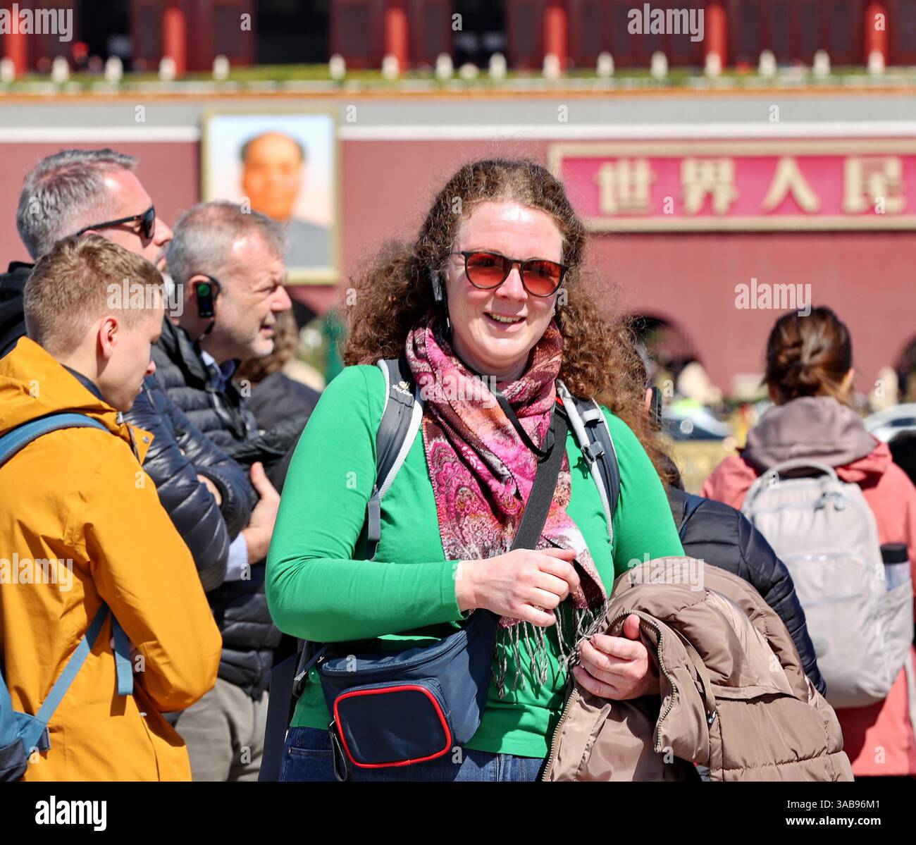 Foreign tourists visit the Tiananmen Square in Beijing, China, 30 March ...