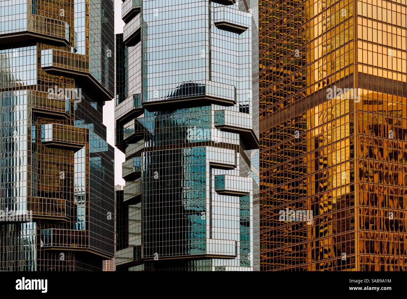 A vivid display of contrasting architectural styles in Hong Kong ...