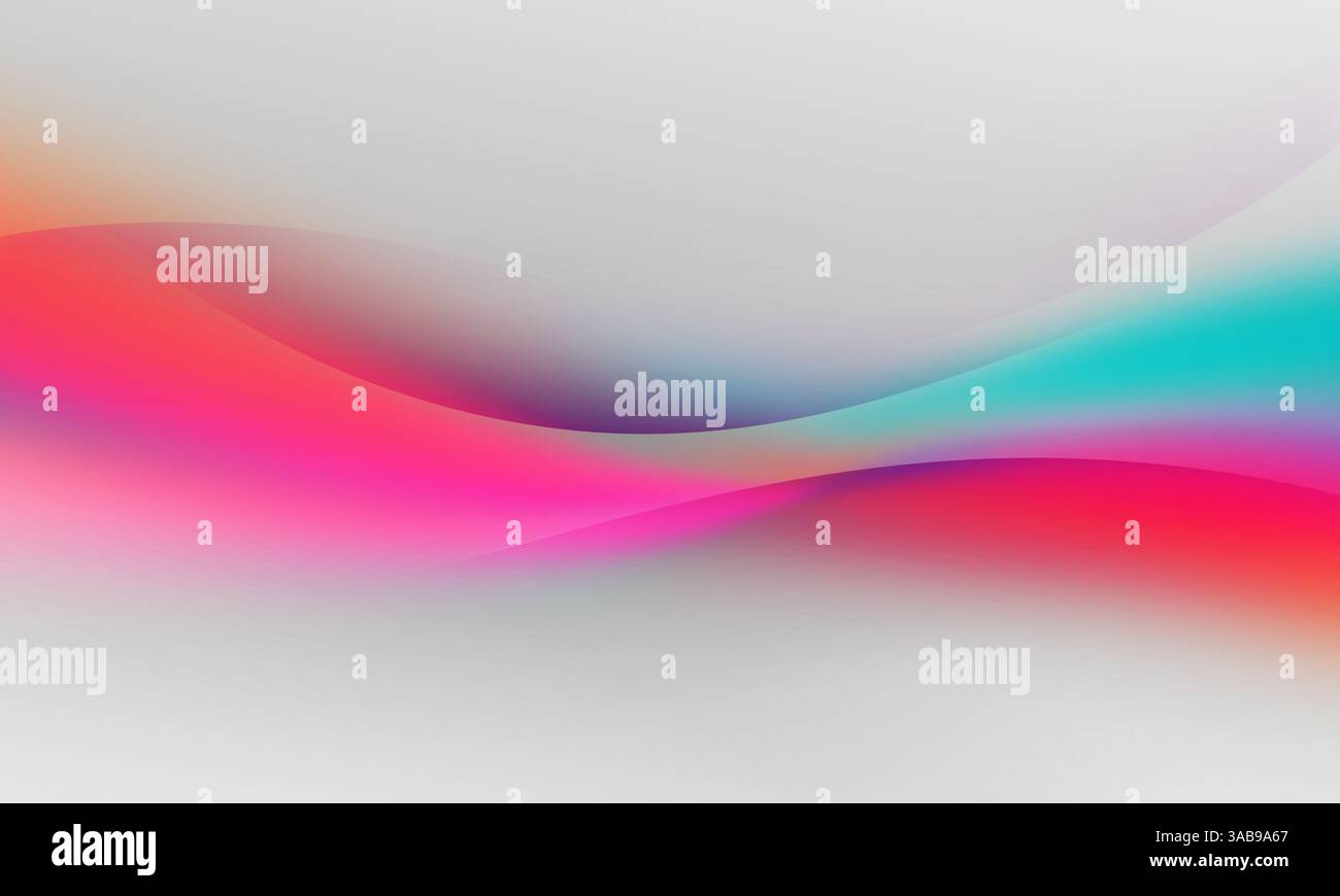 Abstract art featuring dynamic gradient waves in pink, blue, and purple hues, flowing gracefully ...