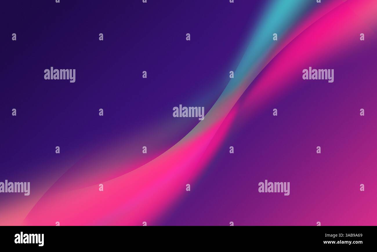 A vibrant abstract gradient featuring flowing waves in purple, pink, and blue hues. The smooth ...