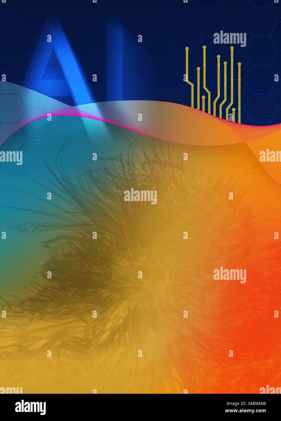 Vibrant digital backgrounds depicting Artificial Intelligence motifs ...