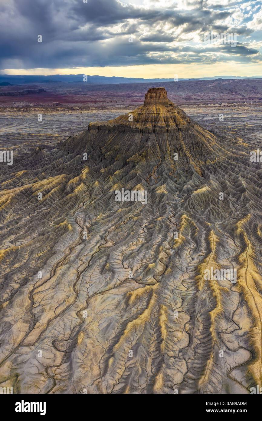 Aerial drone utah badlands textures hi-res stock photography and images ...