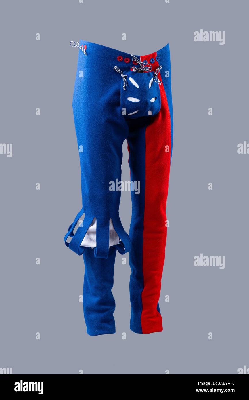 Colorful Medieval Wool Hose with Unique Design. Eye-catching legwear ...