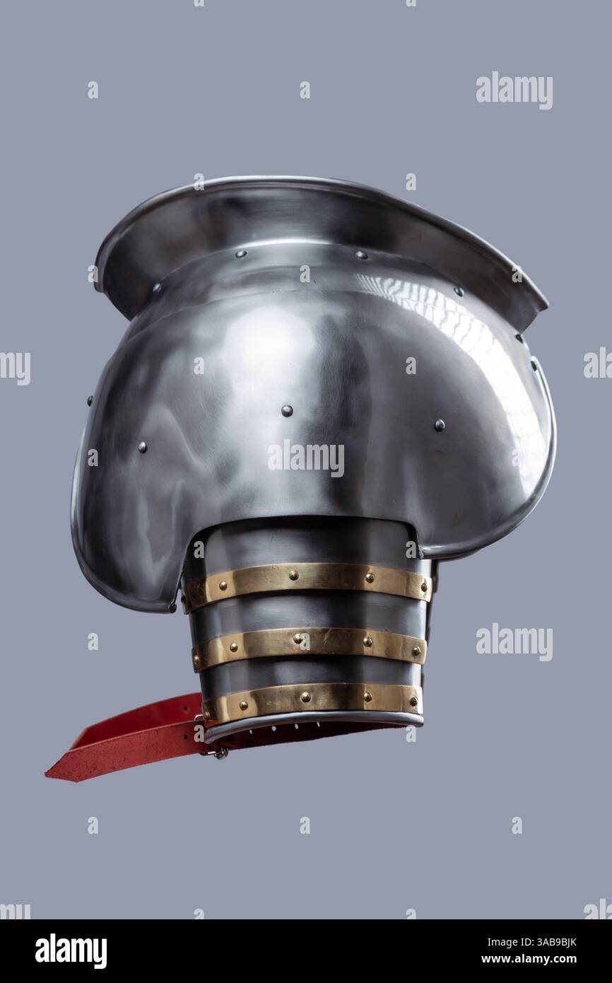 Medieval Steel Shoulder Armor with Gorget. Set of polished spaulders ...