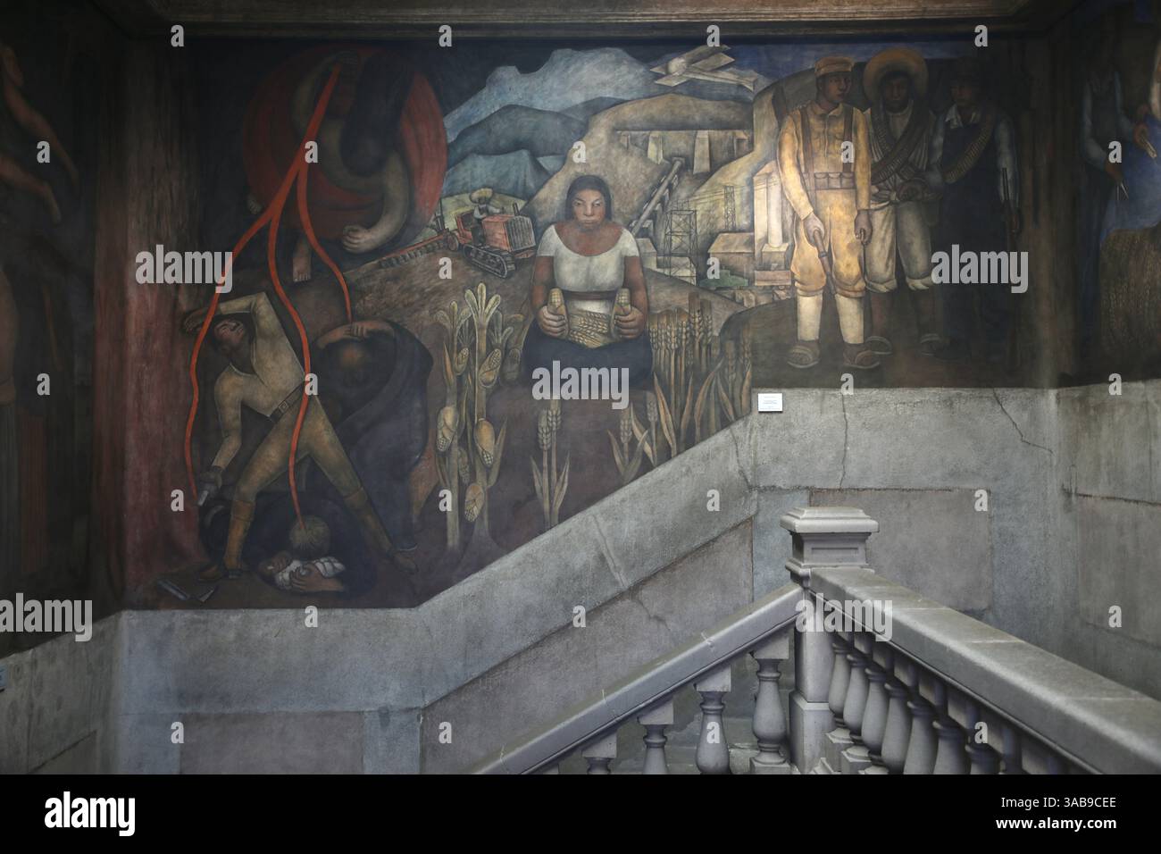 Mexico, Mexico. 15th Mar, 2025. "Mechanization" a Diego Rivera mural in ...