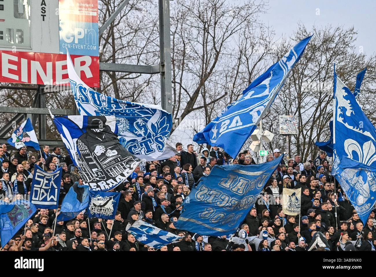 28.03.2025, Donaustadion, Ulm, GER, 2. BL, SSV Ulm 1846 vs SV Darmstadt ...