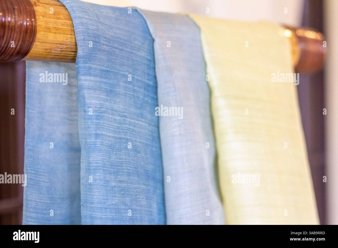 Finished woven textile made from pineapple leaf fibers, a vital product ...