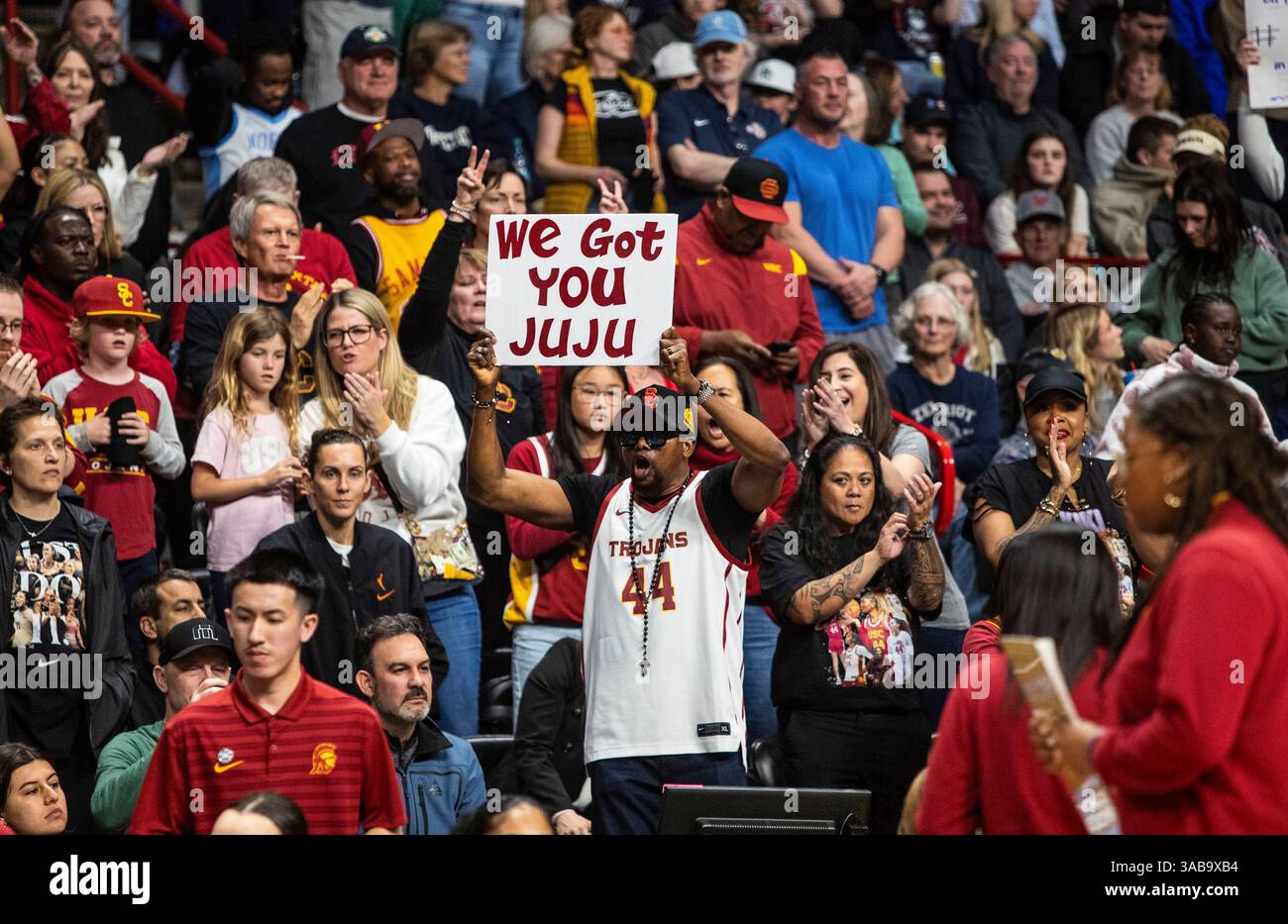 Spokane, USA. 31st Mar, 2025. March 31 2025 Spokane WA U.S.A. USC fan ...