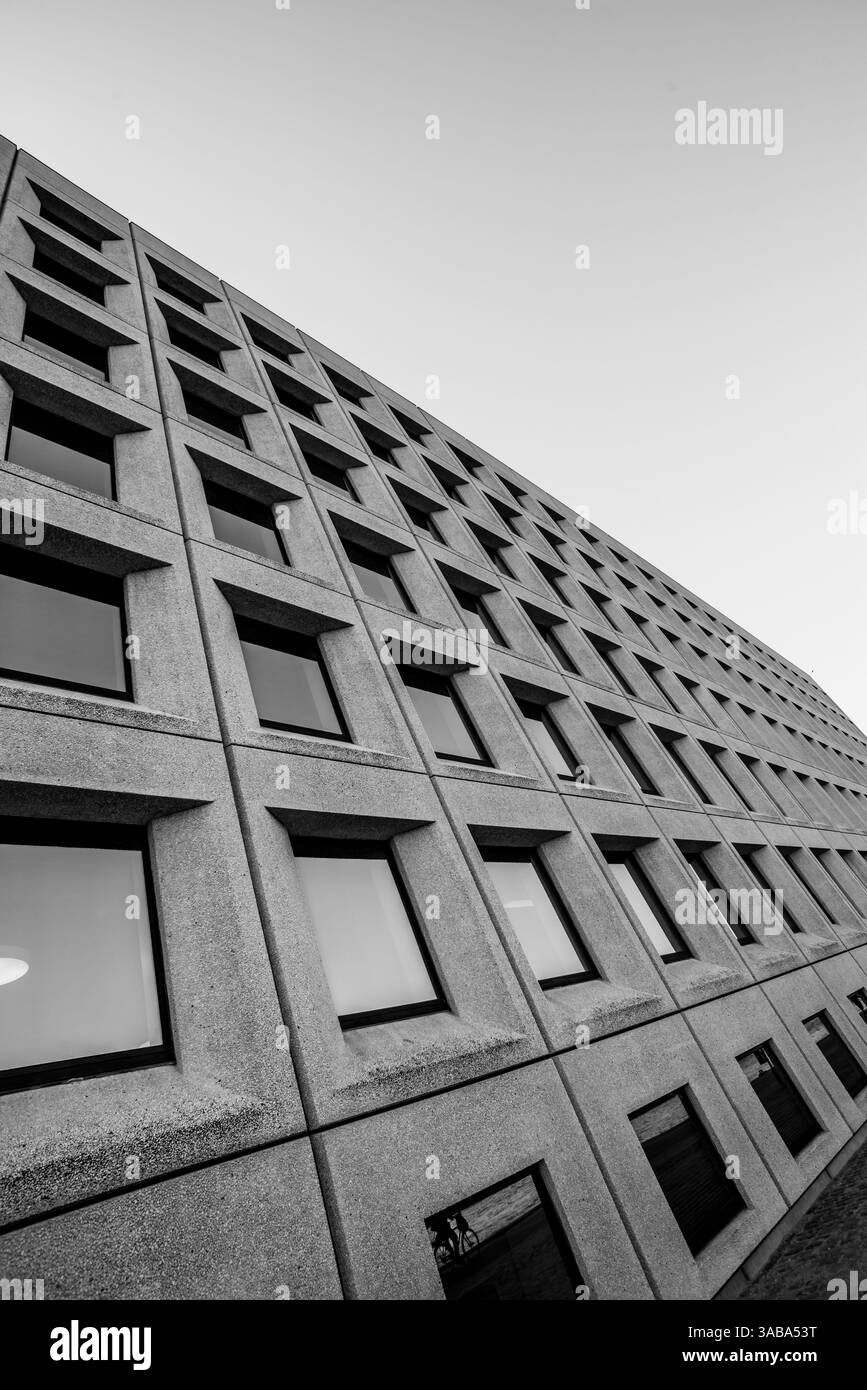 Geometric architecture background minimal Black and White Stock Photos ...