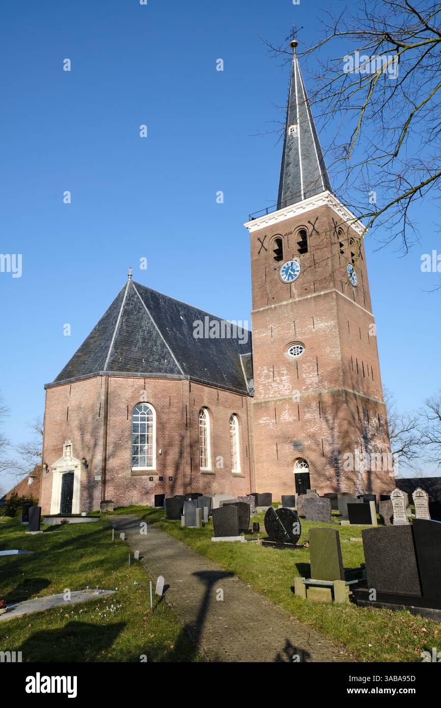 March 4, 2024 - Wirdum, Netherlands: St. Martinus Church, one of the ...