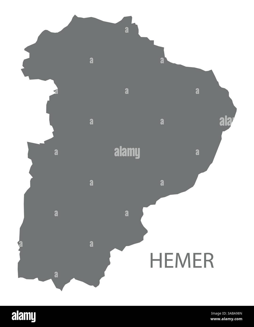 Hemer city map with boroughs grey illustration silhouette shape Stock Vector Image & Art - Alamy