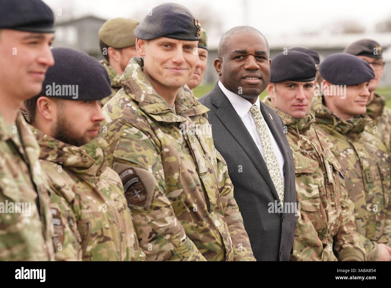 Foreign Secretary David Lammy meets British troops, part of the NATO ...