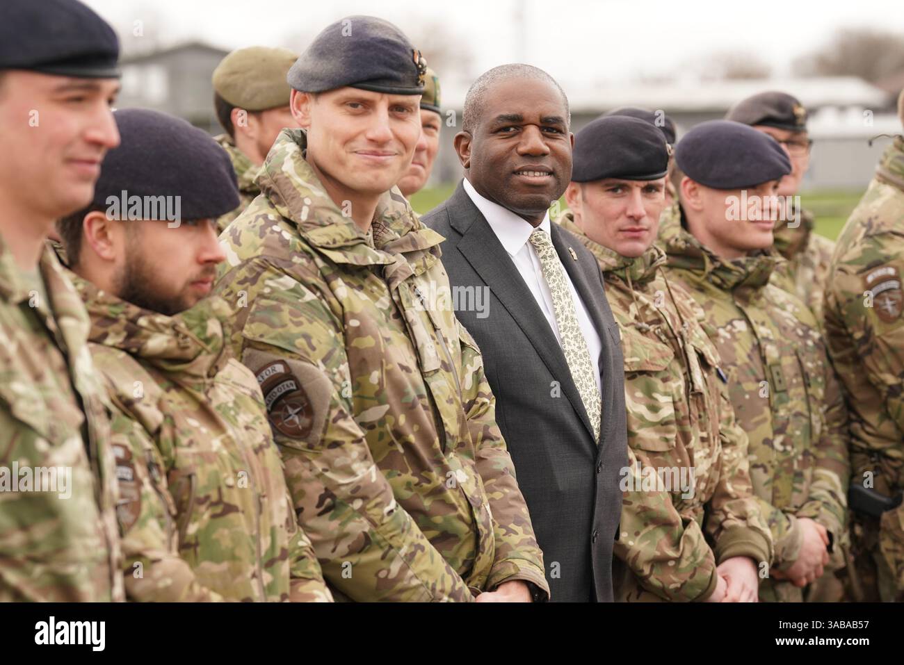 Foreign Secretary David Lammy meets British troops, part of the NATO ...